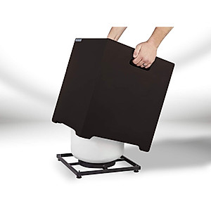 AKOYA Outdoor Essentials 20-Pound Propane Tank Hideaway for Fire Tables in Espresso Brown