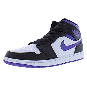 Nike Jordan Mens Air Jordan 1 Mid 554724 095, Black/Dark Iris-white, Size 11
