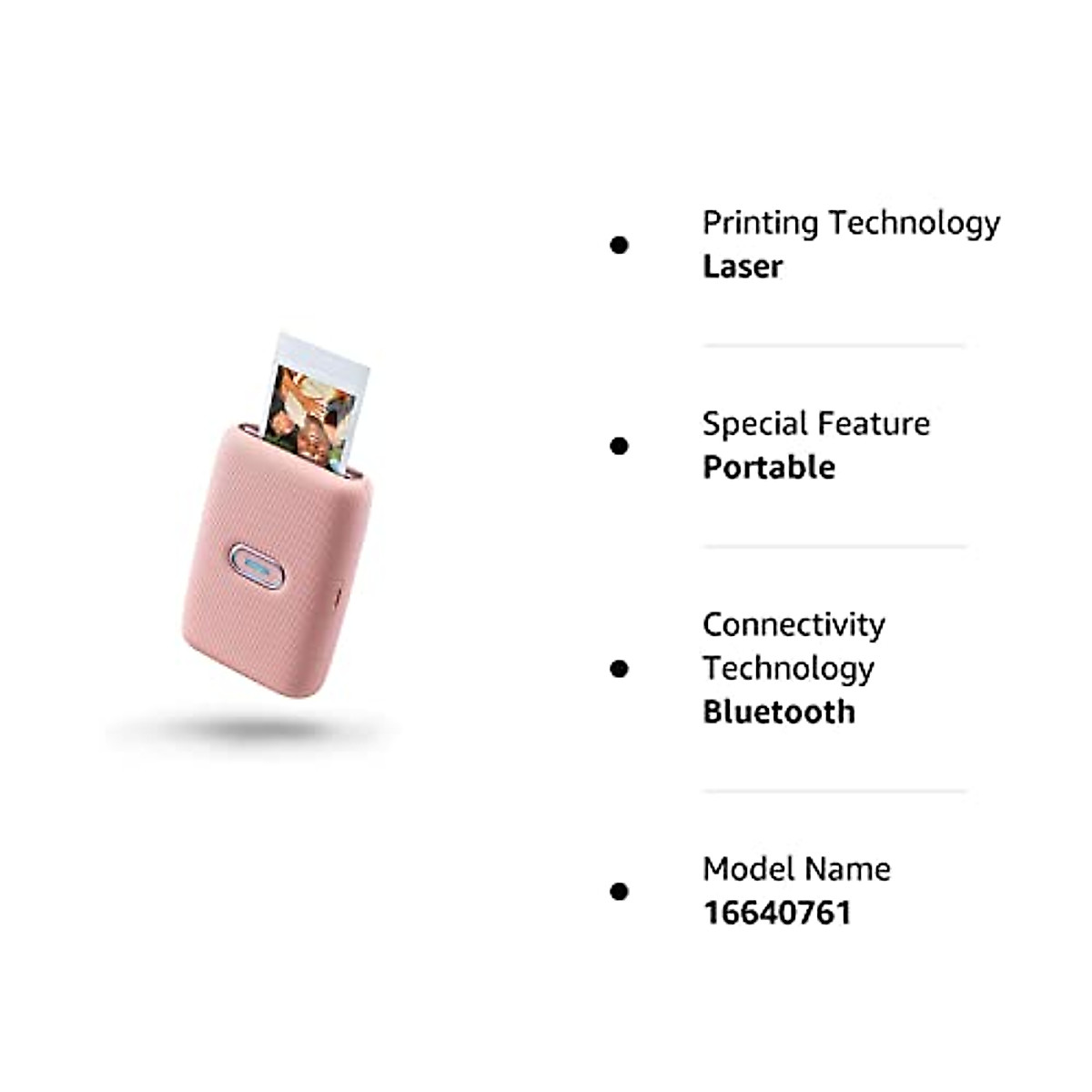 Fujifilm Instax Mini Link Smartphone Printer - Dusky Pink