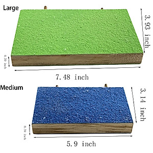 3 Pcs Bird Stand Platform, Wood Playground Paw Grinding Clean, for Pet Parrot, Rat Mouse Cage Accessories Exercise Toys, Random Color