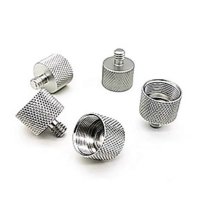 MxTong Mic Stand Adapter 5/8 to1/4 Microphone Tripod Screw Adapter Conversion Connector Screw Adapter from Camera Monitor to Microphone Stand 2 Pack