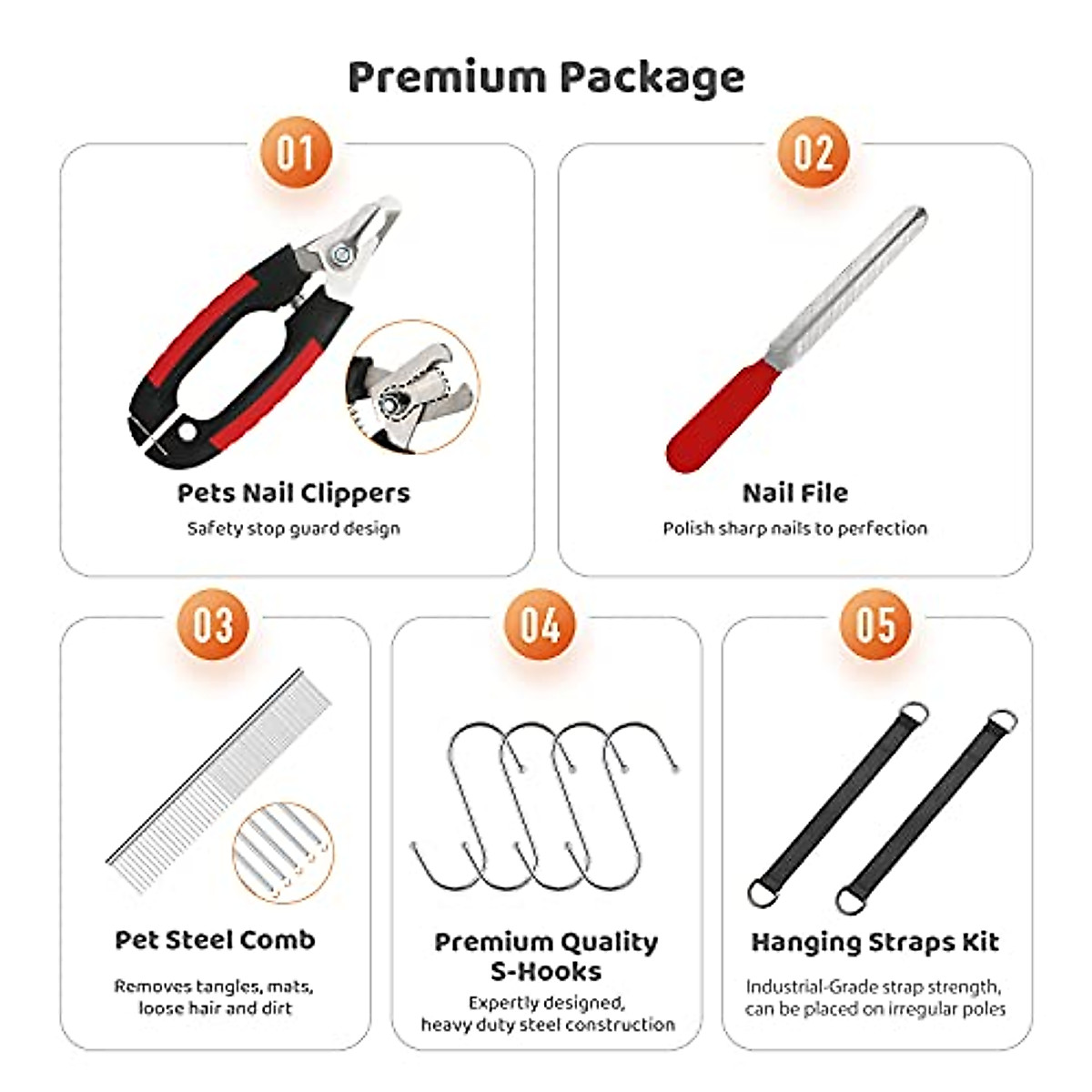 Guzekier Pet Dog Grooming Hammock Harness for Cats & Dogs, Dog Sling for Grooming, Dog Hammock Restraint Bag with Nail Clippers/Trimmer, Nail File, Pet Comb,Ear/Eye Care