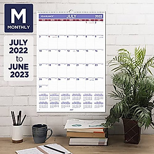 AT-A-GLANCE 2022-2023 Wall Calendar, Monthly Academic, 15-1/2" x 22-3/4", Large, Student (AY328) - July 2022-June 2023