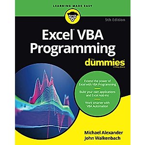 Excel VBA Programming For Dummies 5th Edition (For Dummies (Computer/Tech))