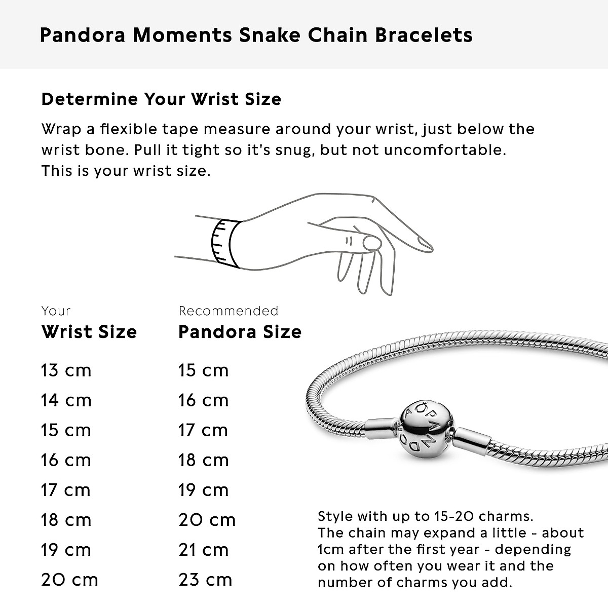 PANDORA Smooth Silver Clasp Bracelet