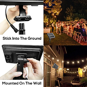 SUNTHIN Solar String Lights, 50ft Solar Patio Lights with 24 Shatterproof G40 LED Bulbs, Waterproof Solar Powered Outdoor Lights for Backyard, Garden, Deck, Porch, Pergola, Pool, Camping, Party