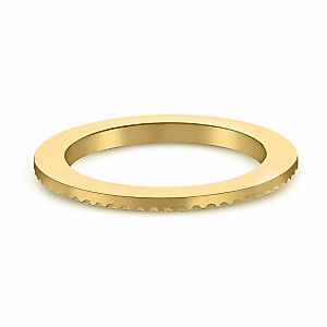 Ewatchparts 3ct Channel Set Diamond Bezel 18K Yellow Gold Compatible With Rolex Submariner, GMT Master 2 With Ridge