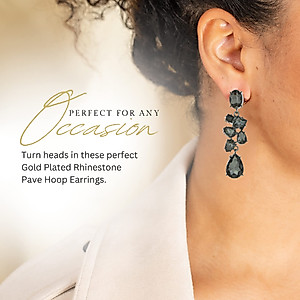 Olivia Welles Dangling Earrings for Women - Lustrous Rhinestone Chandelier Earrings for Every Occasion or Event