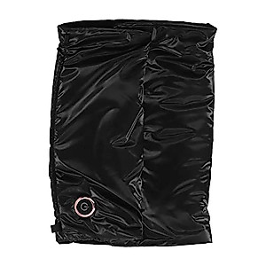 CHICIRIS Graphene, Down Cloth Portable Electric USB Cold Proof Explosion Proof High Efficiency for Travel for Office (Black)