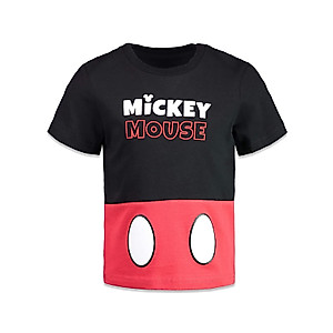Disney Mickey Mouse Donald Duck Goofy Pluto Little Boys 4 Pack Graphic T-Shirts 6