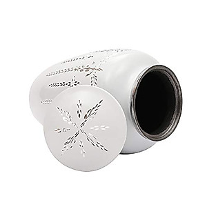 Urn for Human Ashes Adult ,Adult Urn Funeral ,Large Urn for Human Ashes, Creamation Urn Human Ashes,A Beautiful Urn for Your Loved Ones Remains,Diamond Cut- Measurement 10x7 White/Silver