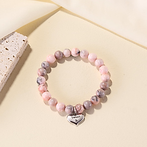 MIXJOY Happy Birthday Gifts for 5-25 Year Old Girls, Birthday Braided Beads Bracelet Gifts for Age 5 to 25 Daughter Granddaughter Niece, Medium, Stainless Steel, no gemstone