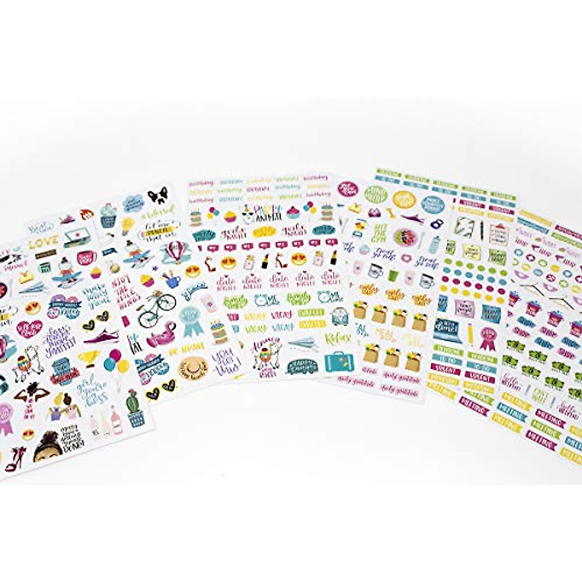 bloom daily planners Productivity Stickers - Variety Sticker Pack - Six Sticker Sheets Per Pack!