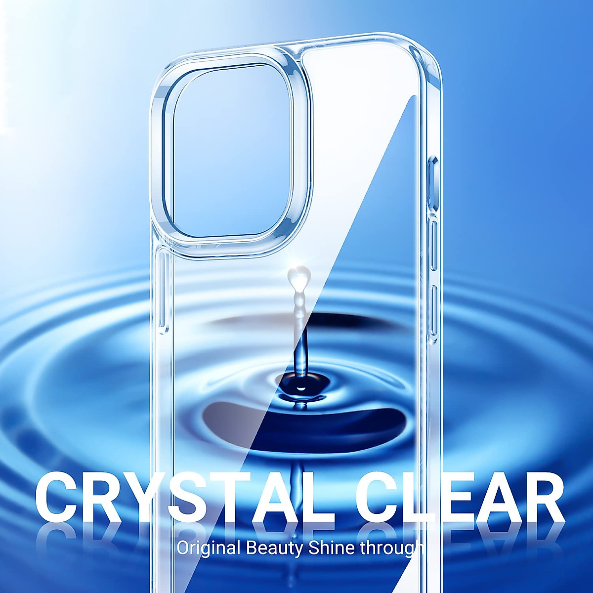 TORRAS for iPhone 13 Case/iPhone 14 Case Clear, Never Yellow, Military Grade Drop Tested, Protective Slim Thin Case for iPhone 13 Phone Case/iPhone 14 Phone Case, 6.1", Crystal Clear