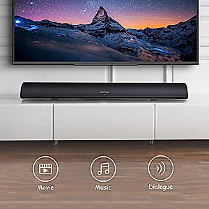 BESTISAN 80 Watt Soundbar, Sound Bars for TV of Home Theater System (Bluetooth 5.0, HDMI, 34 inch, DSP Audio, Strong Bass, Wireless Wired Connections, Bass Adjustable, Wall Mountable)