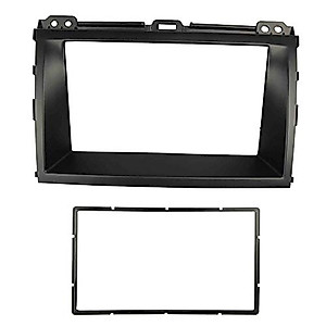 YuYue Radio Stereo Panel for 2002-2009 Toyota Land Cruiser Prado 120 Lexus Gx470 2 Din Car Radio Frame Fascia Panel DVD Stereo CD Panel Dash Mount Refit Installation Trim Kit Frame (Black)