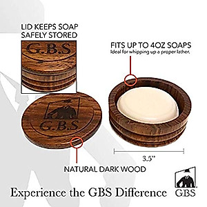 G.B.S Wood Shaving Mug/Bowl with Lid 3.5in Diameter