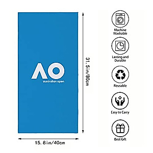 Eolikns Australian Open Tennis Tournament Quick Drying Hand Towel for Sweat Soft Dish Towel Gym Sports Face Towels (15.8*31.5 Inch)