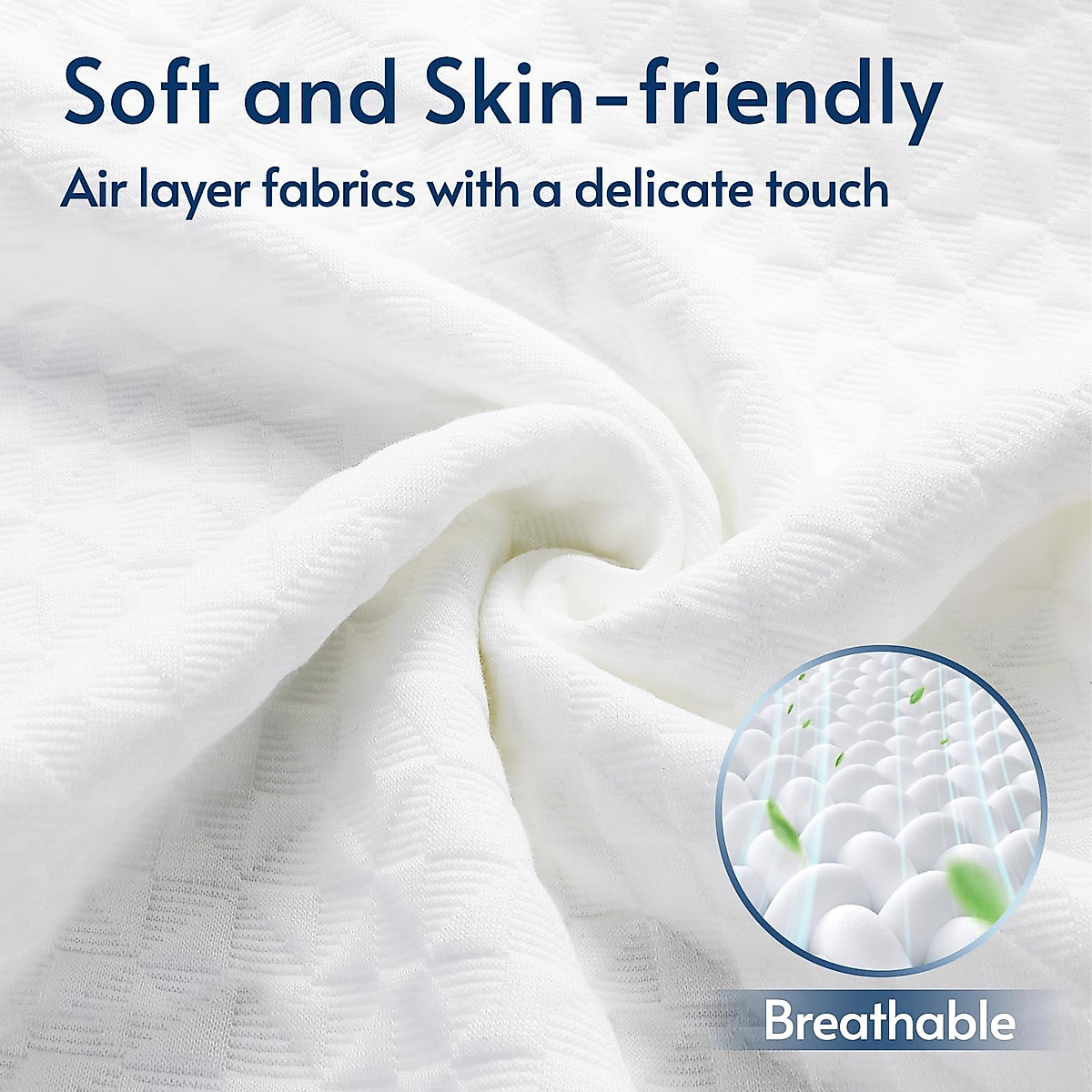 viewstar Shredded Memory Foam Pillows Queen Size Set of 2, Adjustable Firm Pillows for Side Back Stomach Sleepers, Bed Pillows with Washable Removable Cover 19"x 28"