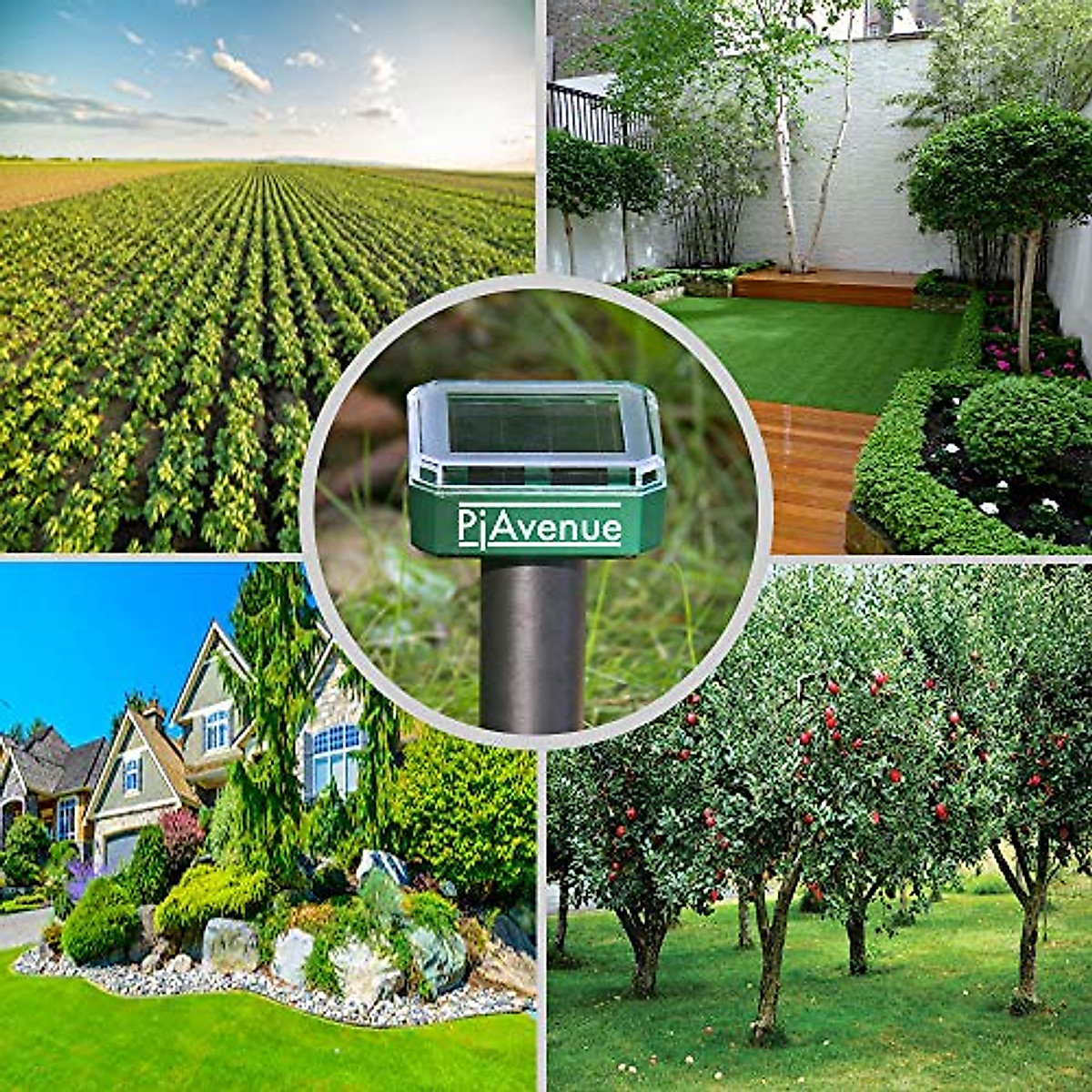 Solar Mole Repeller Ultrasonic Outdoor - Pest Control Rodent Repellent - Groundhog Repellent Snake Rodent Gopher Spikes Chaser Pest Control (4)