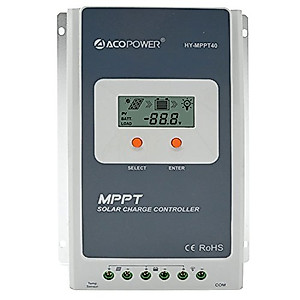 ACOPOWER 40A MPPT Solar Charge Controller 100V Input HY-MPPT40A with LCD Display