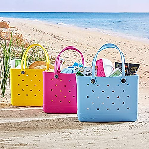 ProductWorks Maui and Sons Durable Beach Bag and Outdoor Everything Go2Bag,Farmers Market, Picnic,Concerts Washable Adjustable Straps (Pink)