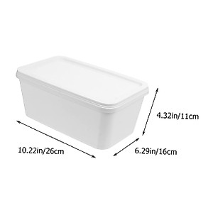 VOSAREA Professional Ice Cream Storage Box Container 3l Reusable Freezer Storage Tub for Fruit Dessert Preservation