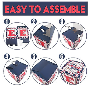 Baseball 1st Birthday Balloon Boxes Decorations, 3pcs One BABY Baseball Theme Balloon Boxes for Baby First Birthday Party Decorations Supplies