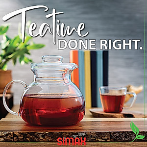 SIMAX Small Clear Coffee Mug: Borosilicate Glass Tea Cups - 7 Ounce Clear Mugs for Coffee - Coffee Glass Mugs With Handles - Clear Coffee Mugs - Cappuccino Cup - Small Coffee Cups - Tea Cup Set of 6