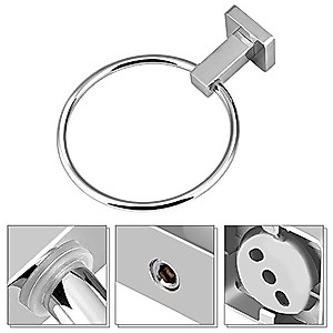 Asixx Towel Ring, Stainless Steel Towel Ring Bathroom Towel Ring Towel Holder Bathroom Accessories Wall Mounted