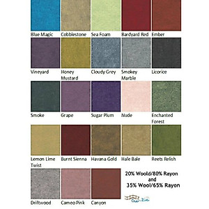 23 Felt Sheets - 6X6 inch Heathered Collection - Made in USA - Merino Wool Blend Felt