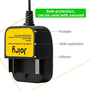 Joiry 18V Li-ion Battery Charger Compatible with Makita BL1830 BL1815 194205-3 LXT400 BL1850 BL1840 BL1860 (NOT for Ni-MH/Ni-Cd Battery)