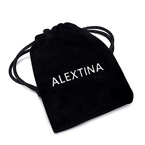 ALEXTINA 7MM Smooth Stainless Steel Spinner Rings for Women Men Heartbeat Couple Rings Black Size 6