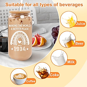 12th Birthday Gifts for Girls 12 Year Old Birthday Cups 2012 Birthday Present Happy 12th Birthday Cute Glass Cups with Lids and Straws 12th Birthday Party Decorations Gifts Ideas 16 Oz Can Glass