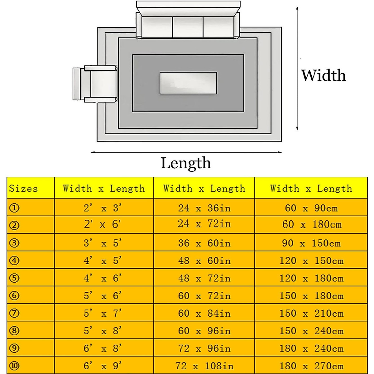 FNOIMO Brown Black Wooden Guitar Area Rug, Retro Music Lovers Indoor Rugs, with Anti-Slip Easy Clean Carpet for Living Room Bedroom Kitchen Dining Room Home Office - 6' x 8', Style-6