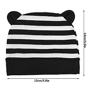 Dxhycc 4 Sets Newborn Baby Hats and Mittens, Baby Beanie Caps Hats and Scratch Mittens for Baby Boys Girls 0-3 Months