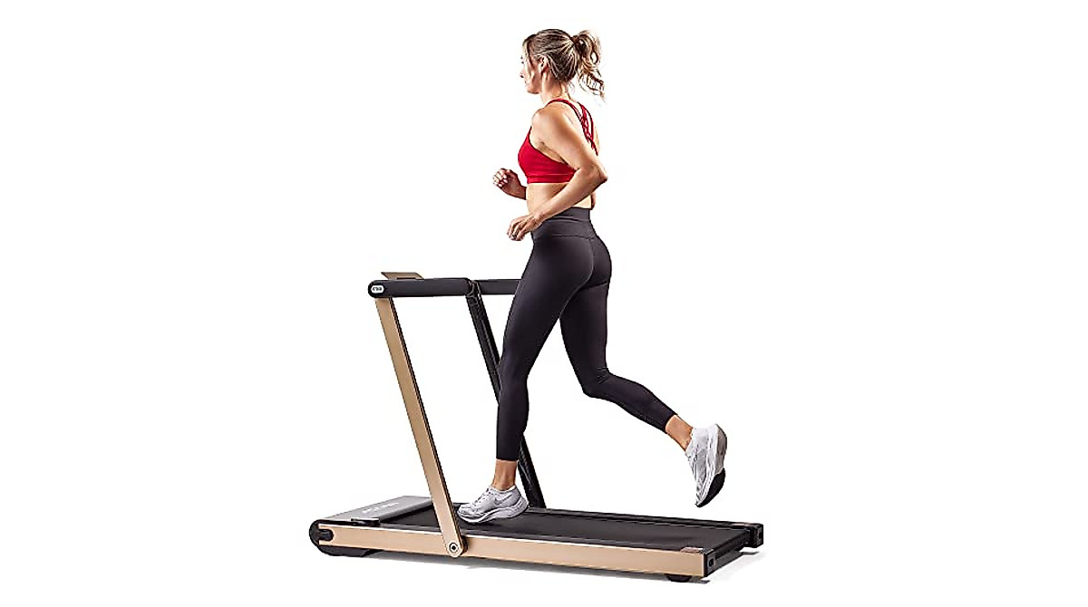 Sunny Health & Fitness Asuna Space-Saving Treadmill | Foldable & Portable