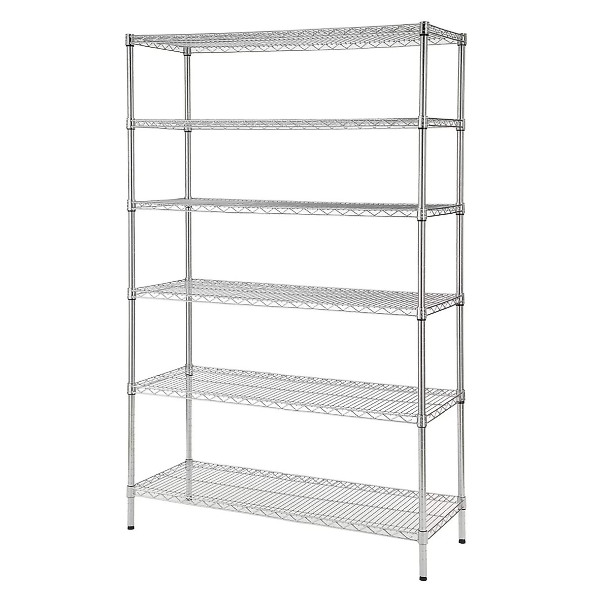 Regal Altair 21" Deep x 24" Wide x 74" High 6 Tier Chrome Wire Shelving Kit | NSF Commercial Storage Rack Unit