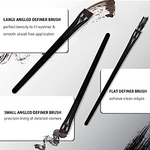 Eyeliner Brush Brow Tint Brushes Eyebrow Brushes Set Fine Angled Point Angled Slanted Tinting Brushes Ultra Thin Flat Makeup Brush Premium Eyebrow Brush Precision Gel Professional Soft Synthetic Hairs