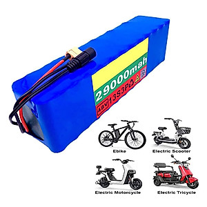 CSTAL 48V 29Ah 13S3P Lithium Ion Electric Bike Battery, with 54.6V 2A Charger, for 350W 500W 750W 1000W Electric Bicycle Scooter Motor