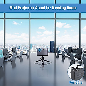 2-Be-Best Mini Projector Stand, Mini Projector Tripod Mount Compatible with DR.J, DBPOWER, Anker, PVO, Artlii, LoongSon, AuKing, ClokoWe, VOPLLS and Most Mini Projectors (Black, Upgraded)