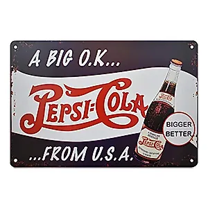 K&H Made in The USA Classic Memorabilia Tin Signs (Pepsi USA)