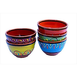 Cactus Canyon Ceramics Spanish Terracotta 5-Piece Breakfast Bowl Set (European Size), Multicolor