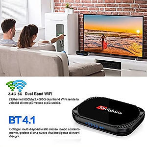 2022 New Tanggula X5 Android TV Box, 4GB+128GB Android 11.0, Dual Band WiFi 2.4GHz/5GHz Free Voice Remote Mini Keyboard