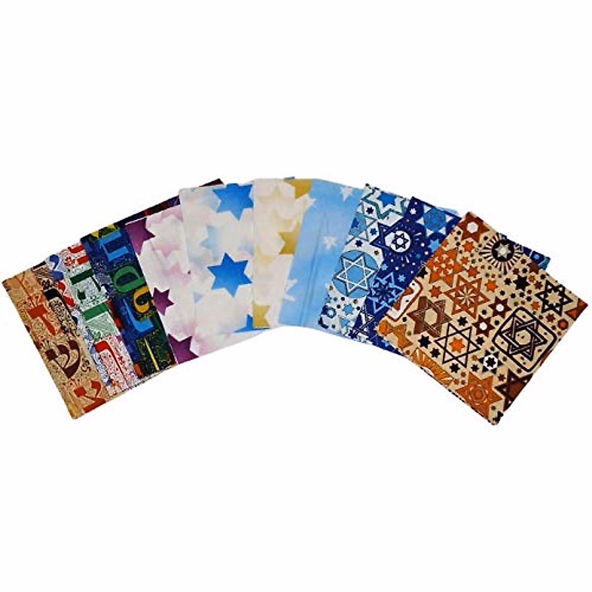 Jewish Judaica Fabric Charm Pack - 5" Squares