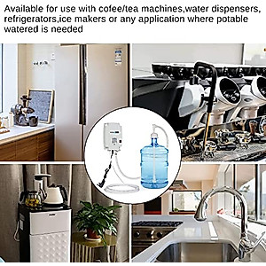 TDRSUPER Bottled Water Dispenser Pump System with Single Inlet, 110V 60PSI Drinking Water Electric Water Pump,Compatible with Coffee/Tea Maker, Water Dispenser,Ice Maker,Refrigerator