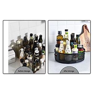 Plastic Turntable Cabinet Organizer, 12" Inch Spice Rack Turntable with 360º Rotation for Cabinets, Refrigerator, Pantry, Office, Bathroom, Etc. (Green)