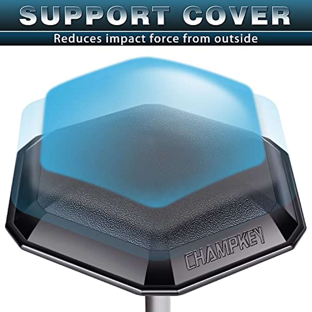 Champkey PRO Golf Travel Bag Support System - Hexagon Anti-Impact Support Cover and Aluminum Alloy Rod Golf Support Stick - Excellent Durability and Stability Golf Support Rod