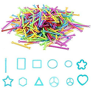 JUANYUE 500 PCS Building Toy Building Blocks Bars Different Shape Educational Construction Engineering Set 3D Puzzle, Interlocking Creative Connecting Kit, Building Construction Toys A Great STEM Toy
