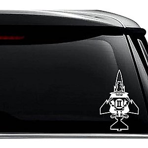 The Spook F-4 Phantom Jet Plane Decal Sticker For Use On Laptop, Helmet, Car, Truck, Motorcycle, Windows, Bumper, Wall, and Decor Size- [6 inch] / [15 cm] Tall / Color- Gloss White